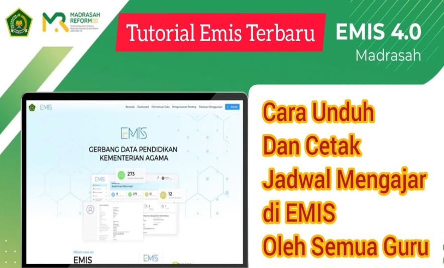 Cara Unduh dan Cetak Jadwal Mengajar di EMIS dari Akun PTK - Teknobie.id